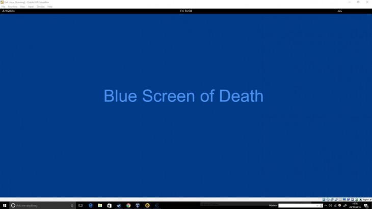 What is blue screen of death in Linux?